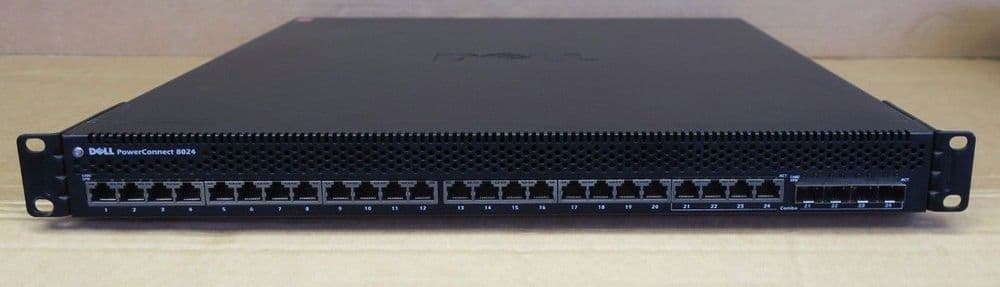 Dell PowerConnect 8024 24x 10GbE Ethernet 4x 10GbE SFP Switch Y295K 2x PSU