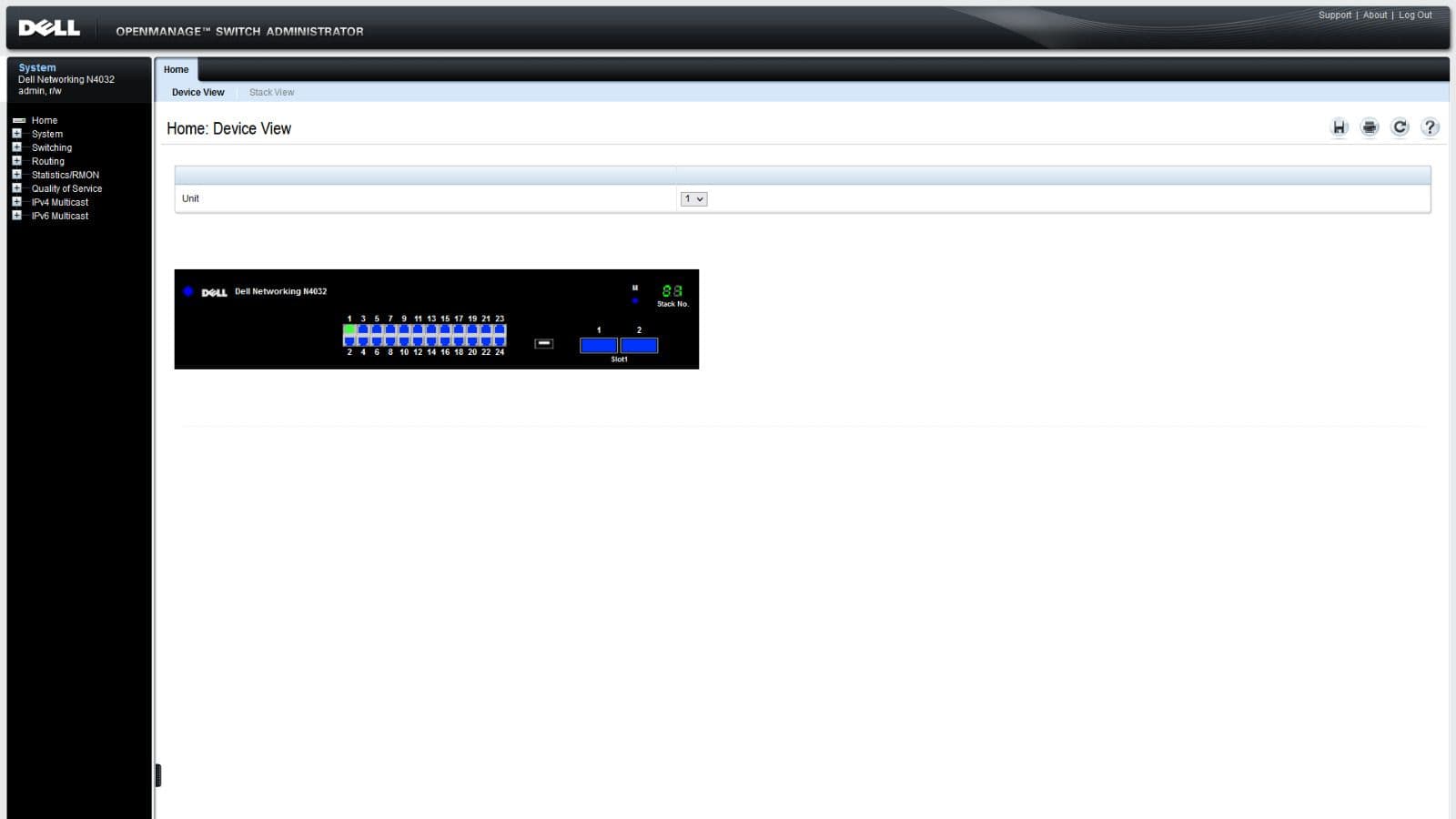 Dell PowerConnect 8132 N4032 24x 10GBase-T Port 2x 40GbE QSFP Module 1U ...