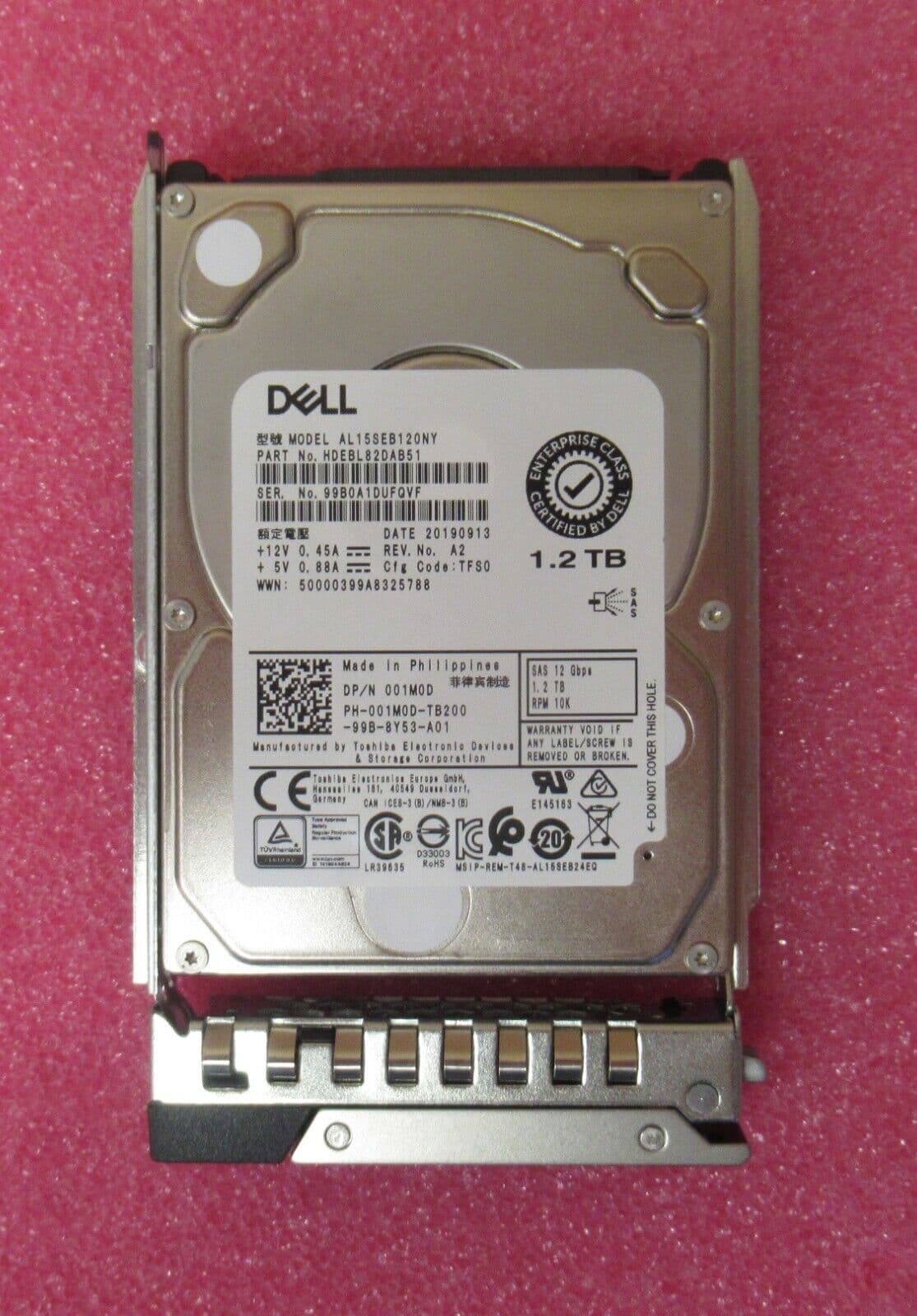 Dell Poweredge 1 2TB 10K SAS 12G 2 5" 12Gb/s HDD 01M0D In 14th/15th Gen ...