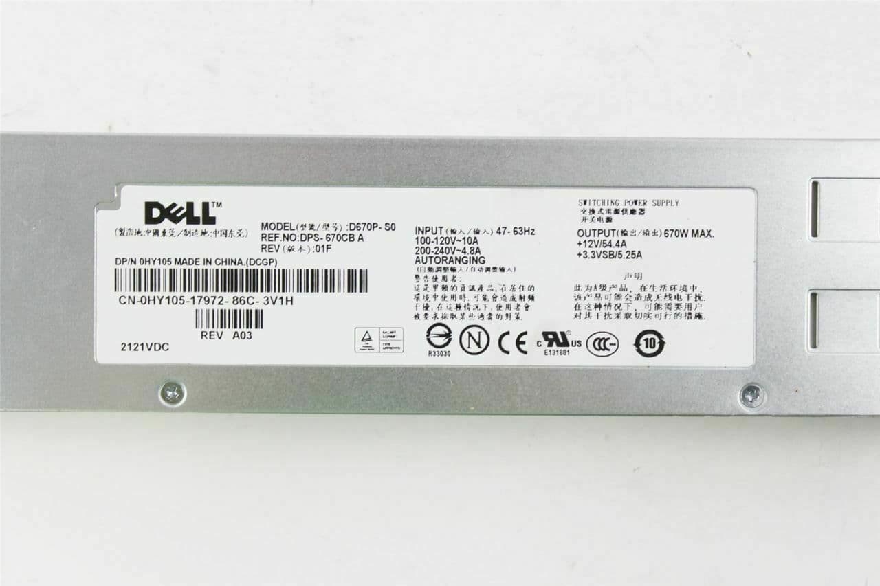 Dell PowerEdge 1950 PowerVault NX1950 Server 670W Redundant Power ...