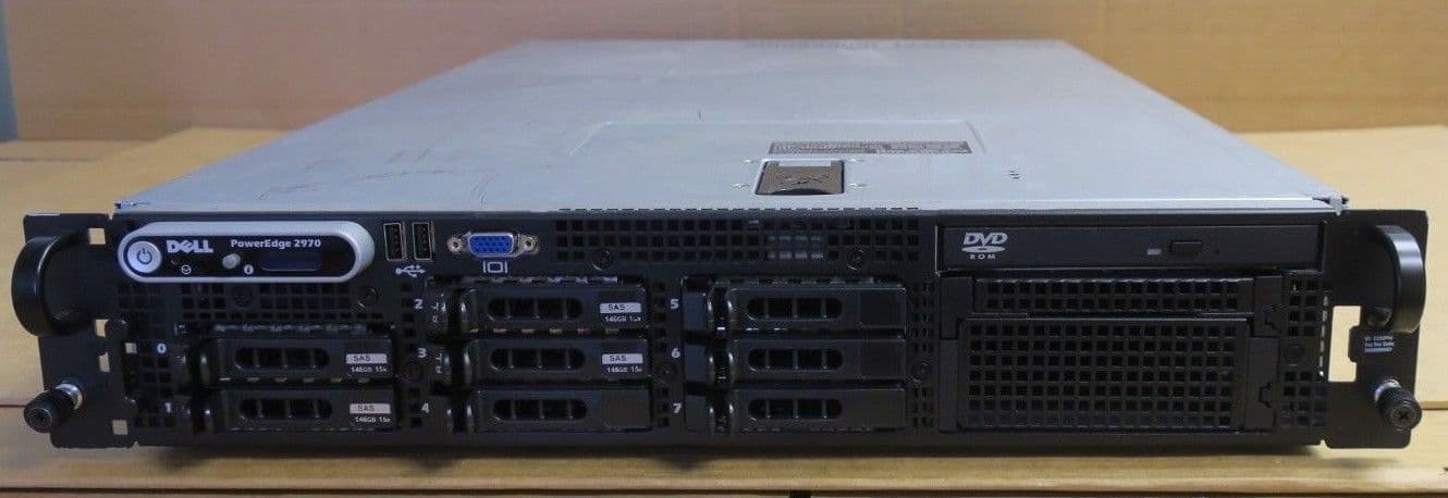 Dell PowerEdge 2970 2x AMD 2389 Quad Core 2 9GHz 8GB 4x 146GB HDD 2U ...