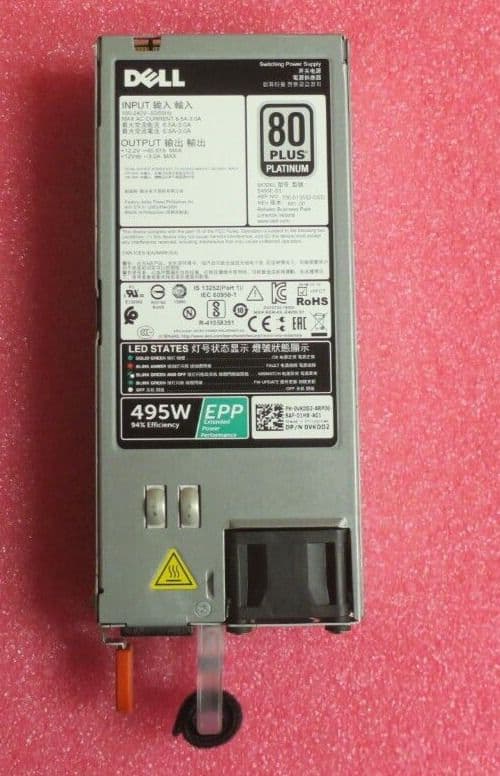 Dell PowerEdge 495W Redundant Hot-Plug 80Plus Platinum Power Supply PSU ...