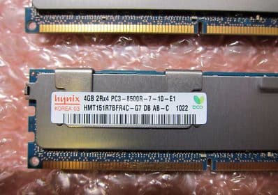 Dell PowerEdge 8GB 2 x 4GB PC3-8500R memory R710 R610 R410 M710 others