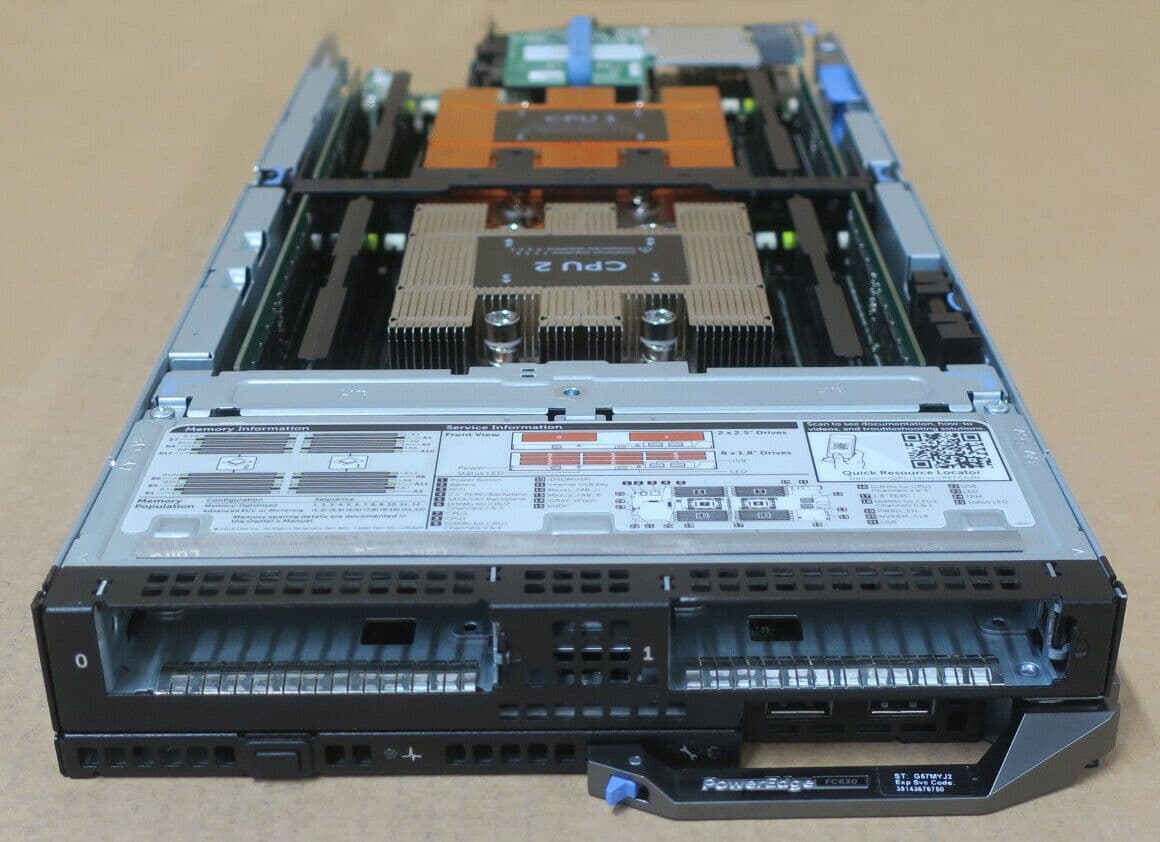 Dell PowerEdge FC630 Blade Server 2x E5-2620v4 32GB RAM 2x 2 5" Bay For ...