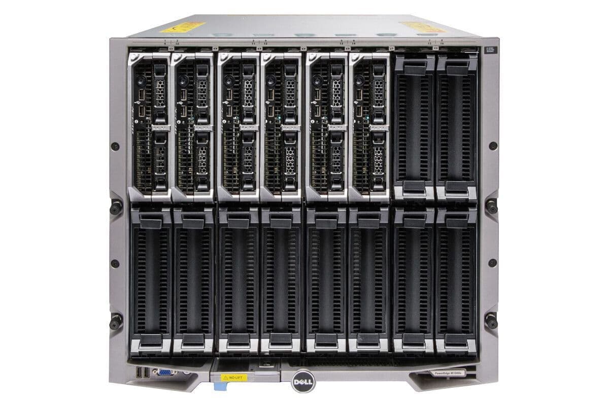 Dell PowerEdge M1000E 6x M620 Blade Server 2x E5-2660v2 64GB Ram 2x 2 5 ...