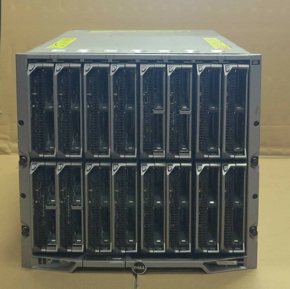 Dell PowerEdge M1000e Blade Chassis 6x M620 10x M600 Blade Servers lots ...