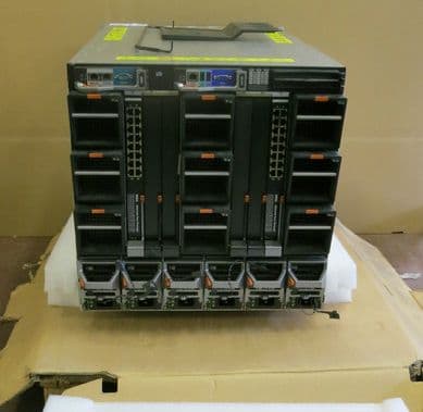 Dell PowerEdge M1000e Blade Server Chassis Centre 16 slot CMC iKVM 6 x ...