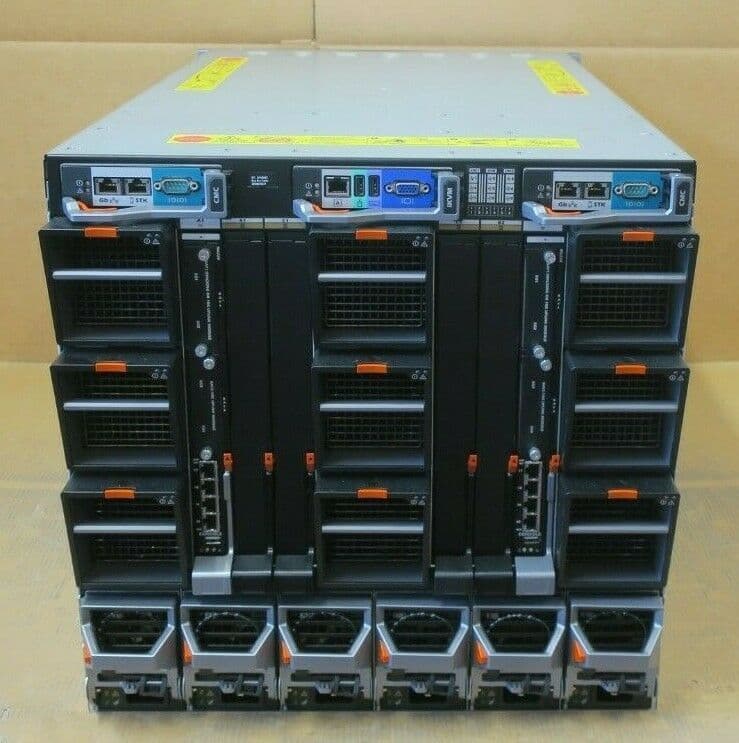 Dell PowerEdge M1000E Chassis 12x M620 Blade Server 18x E5-2680 6x E5 ...
