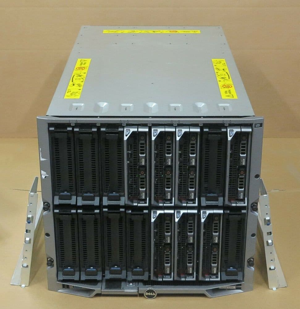 Dell PowerEdge M1000E Chassis 7 x M610 blade Servers 10 x 6-Core 1008GB Ram