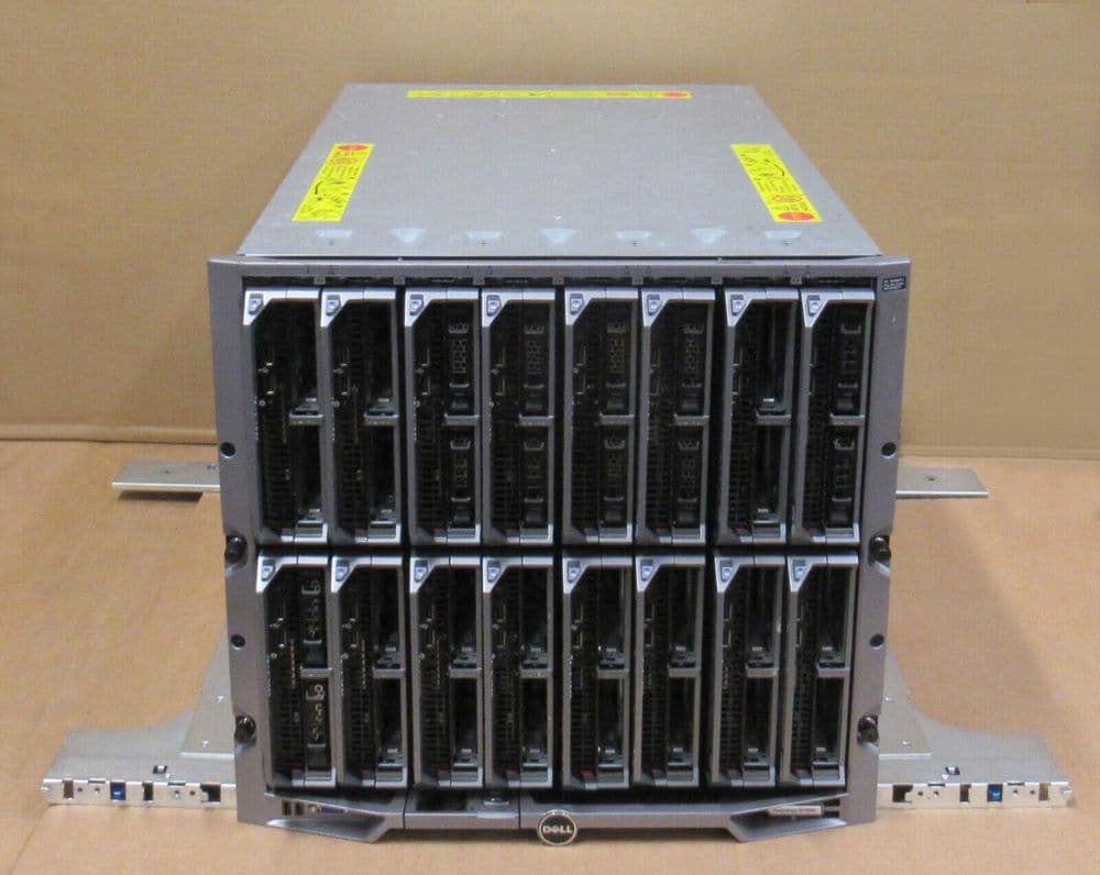 Dell PowerEdge M1000E Chassis W/ 16x M620 Blade Server 32x E5-2680v2 ...
