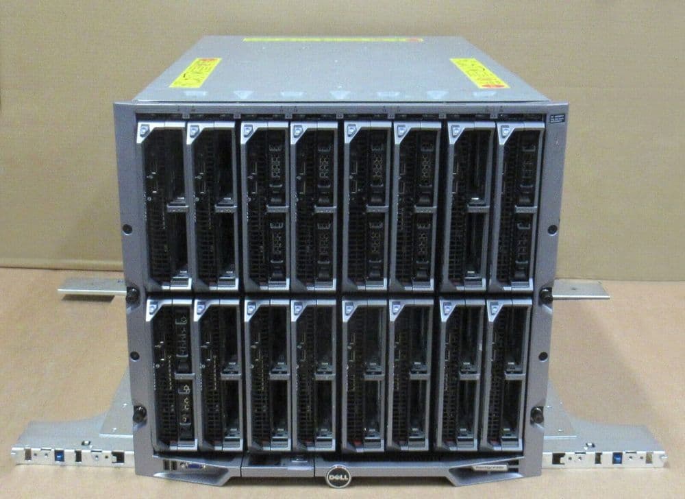 Dell PowerEdge M1000E Chassis W/ 16x M620 Blade Server 32x E5-2680v2 ...
