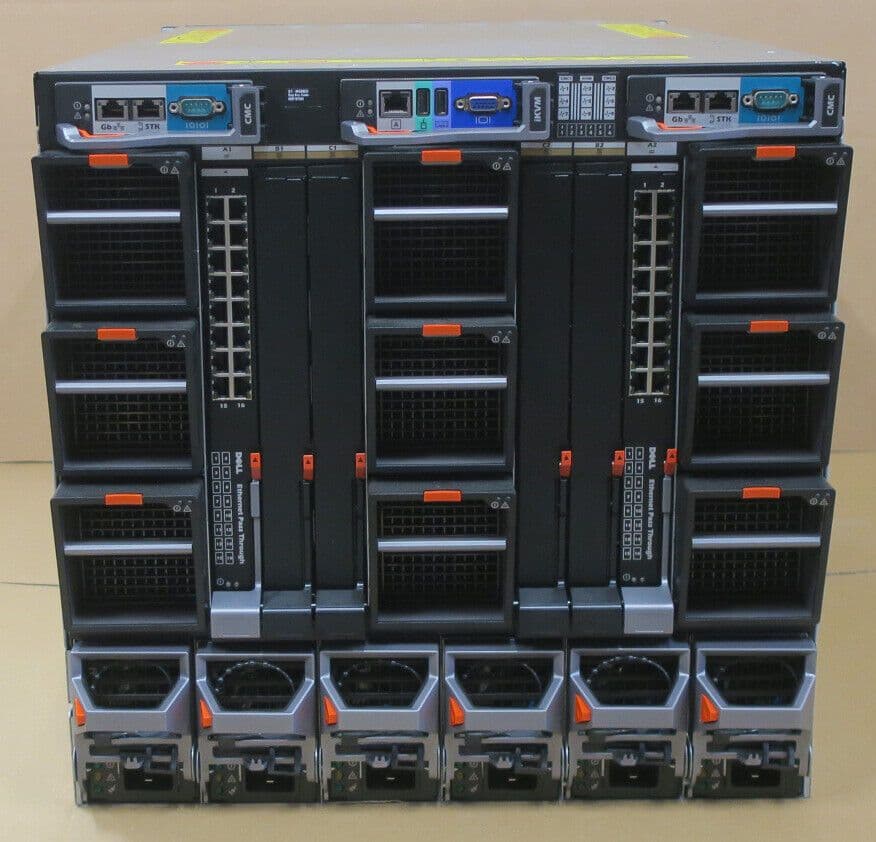 Dell PowerEdge M1000E Chassis W/ 16x M620 Blade Server 8xE5-2680 24xE5 ...