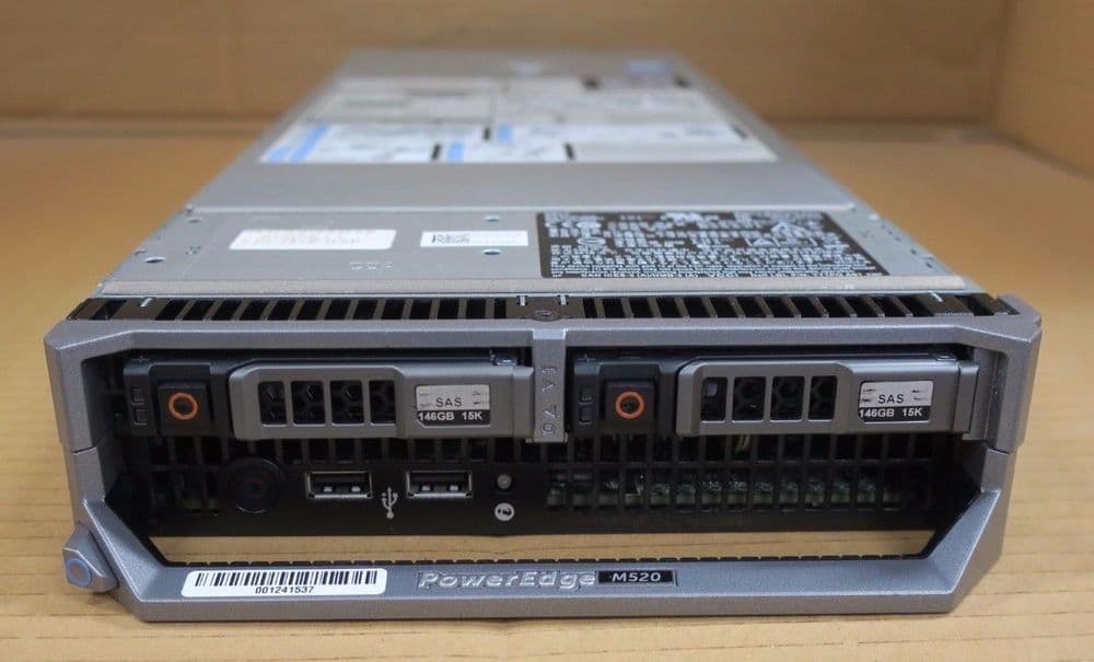 Dell PowerEdge M520 Blade Server 2 x Xeon E5-2430 Six Core 96GB Ram 2x ...