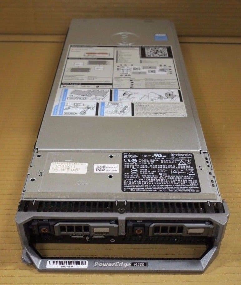 Dell PowerEdge M520 Blade Server 2x Xeon Six Core E5-2440 96GB Ram 2x 2 ...