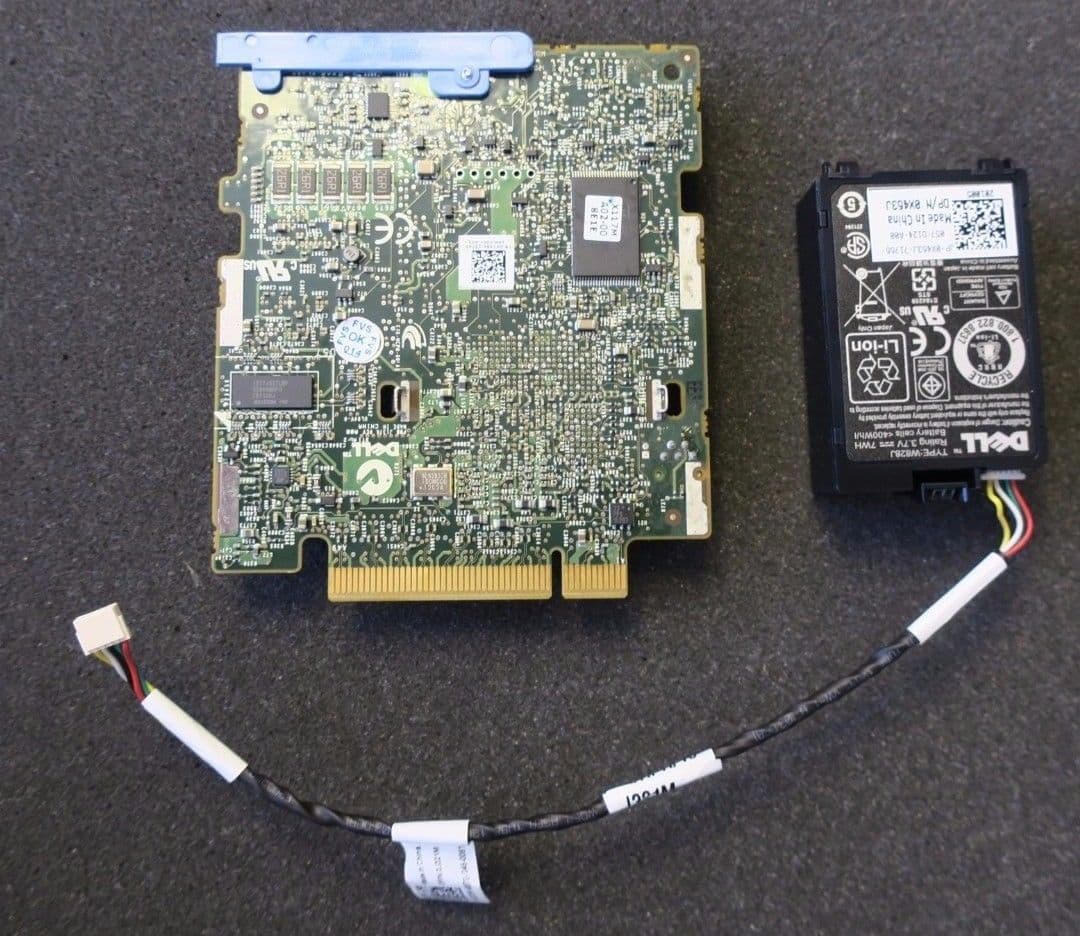 Dell PowerEdge M610 PERC 6/i 6i SAS SATA RAID Controller H145K Battery ...