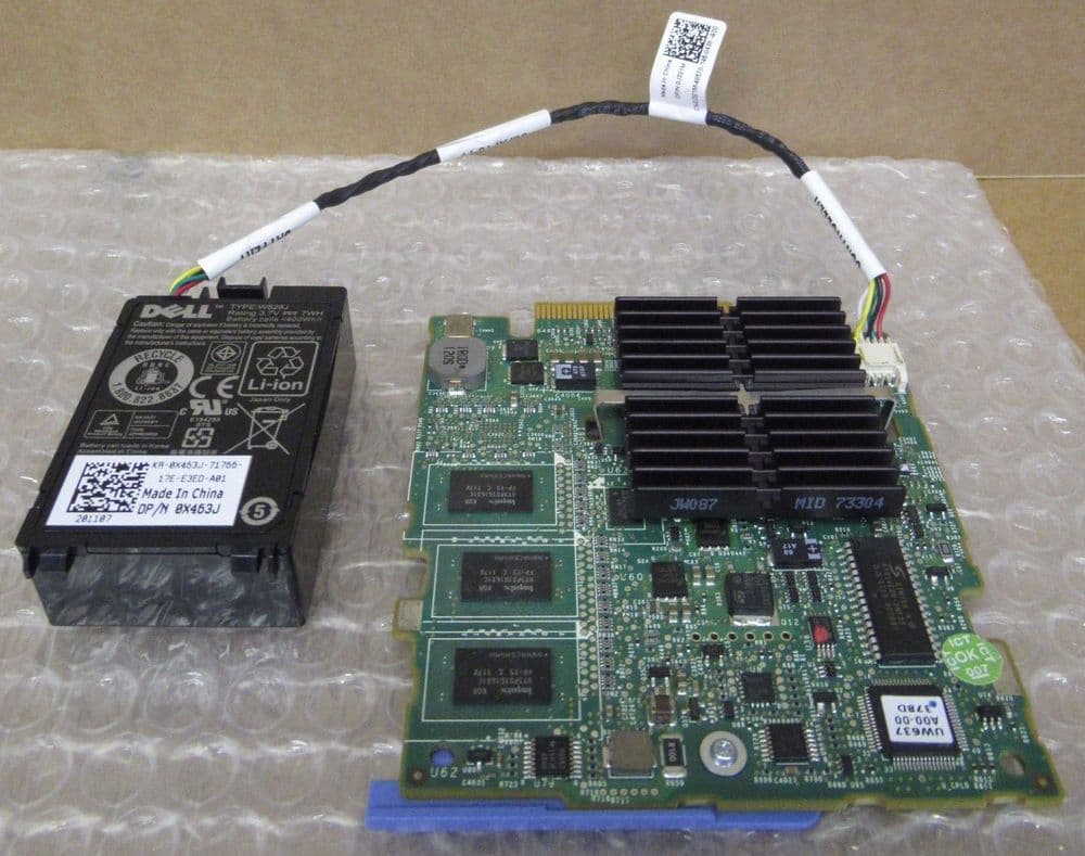 Dell PowerEdge M610 PERC 6i SAS SATA RAID Controller H145K With Battery ...