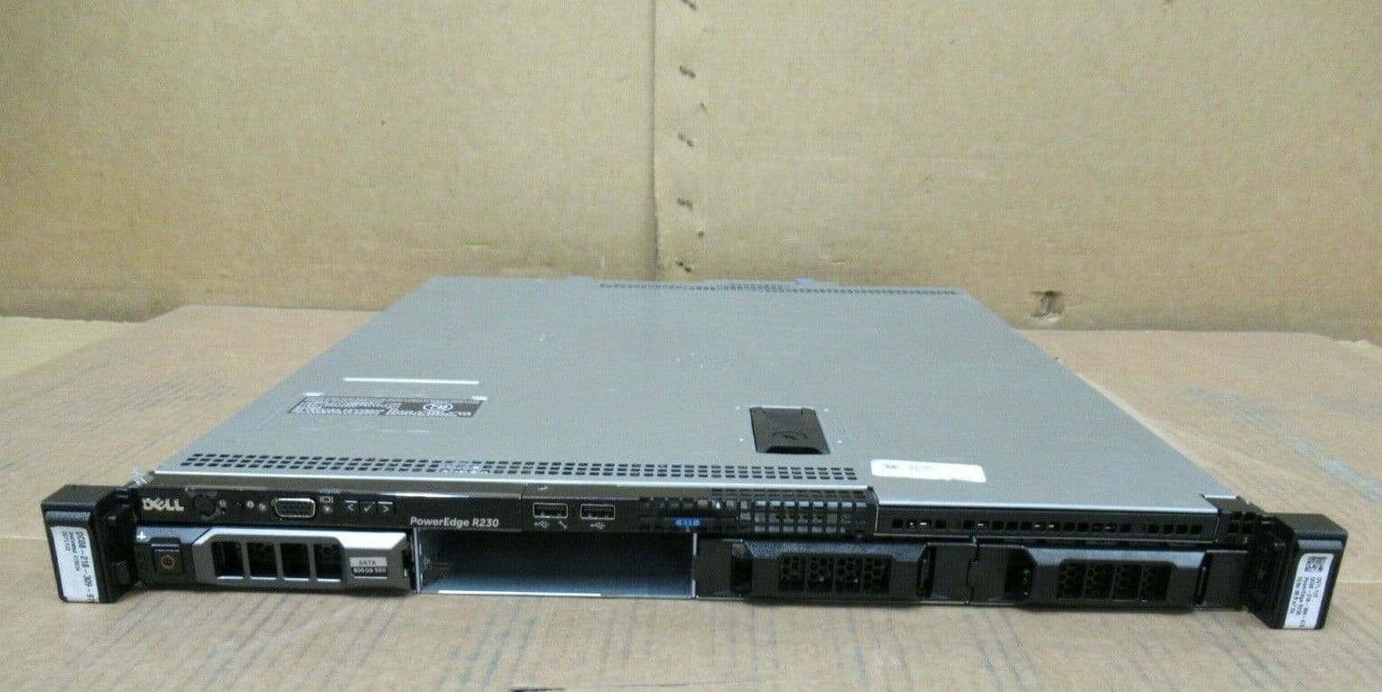Dell Poweredge R230 Xeon E3-1270V6 3 80GHz 32GB 1 x 800GB SSD RAID 1U ...