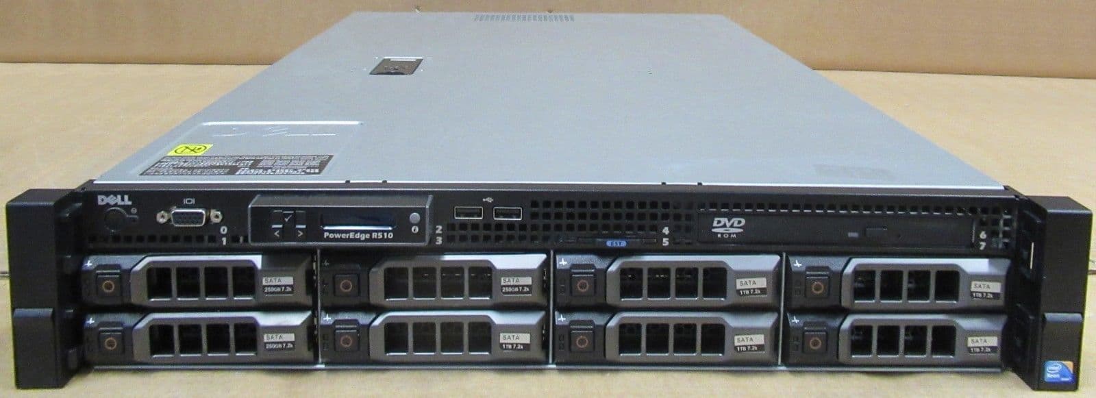 Dell PowerEdge R510 2x Quad Core Xeon E5640 16GB 5 75TB 2U RACK Server
