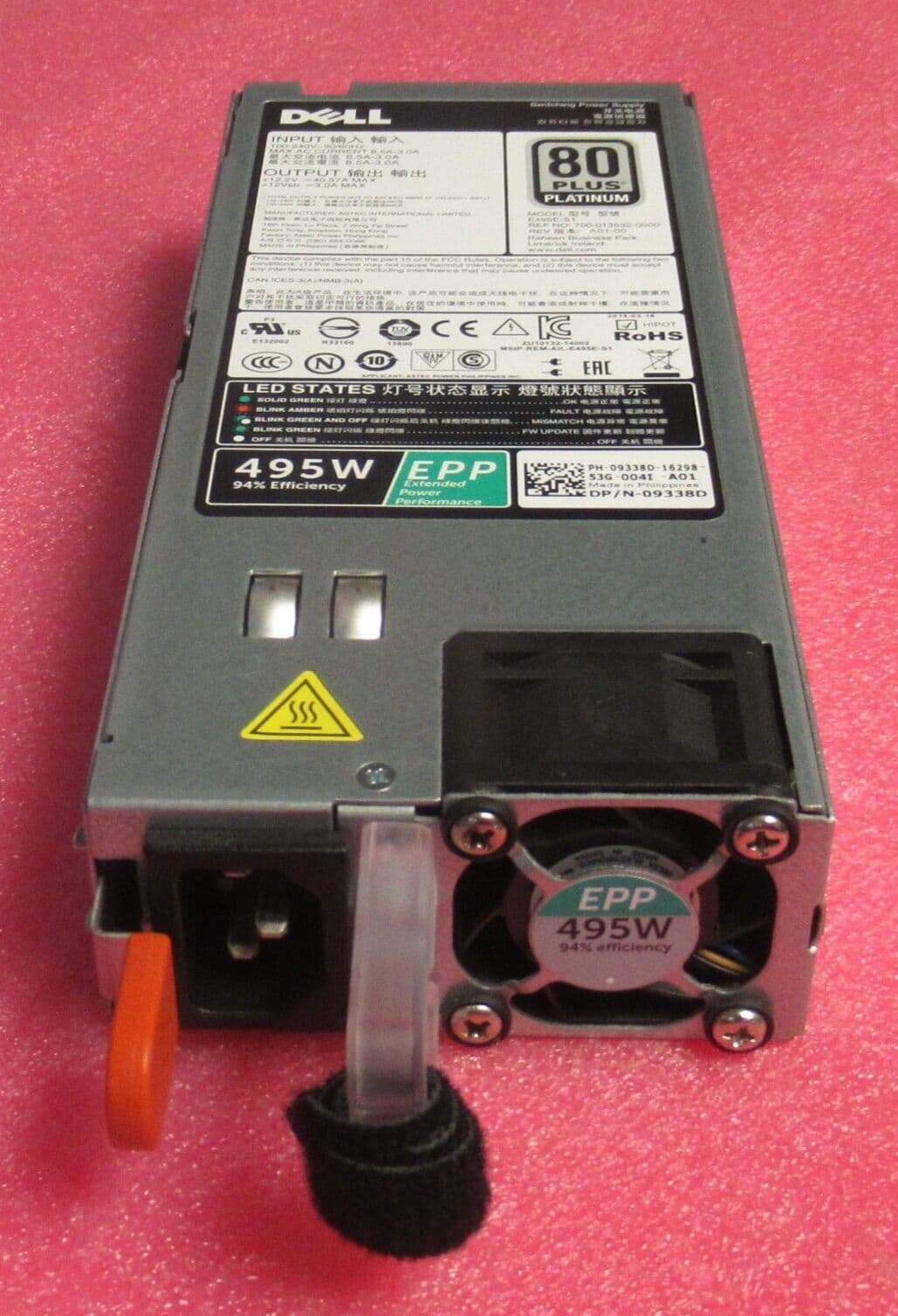 Dell PowerEdge R530 R730 T630 495W 80Plus Platinum Redundant Power ...