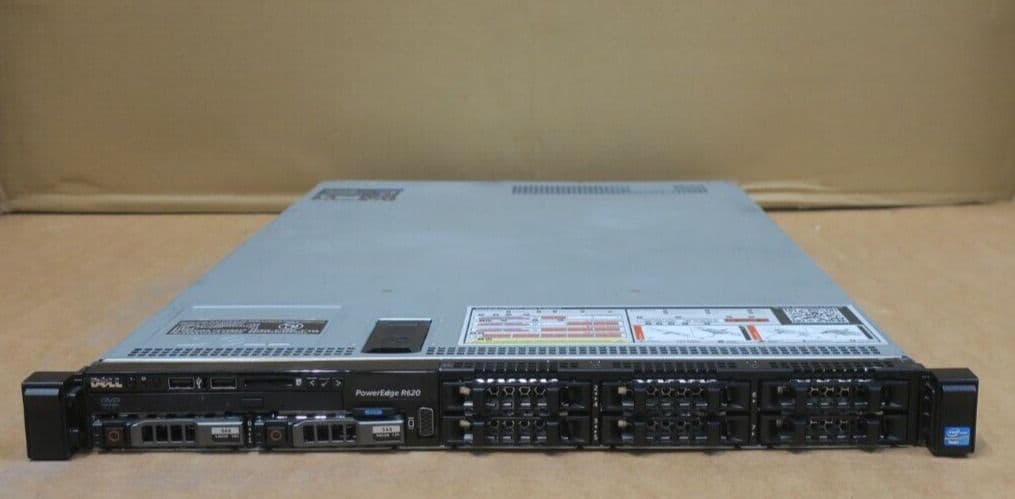 Dell PowerEdge R620 2x 6C E5-2620 192GB RAM 2x 146GB HDD 8-Bay 1U Rack ...