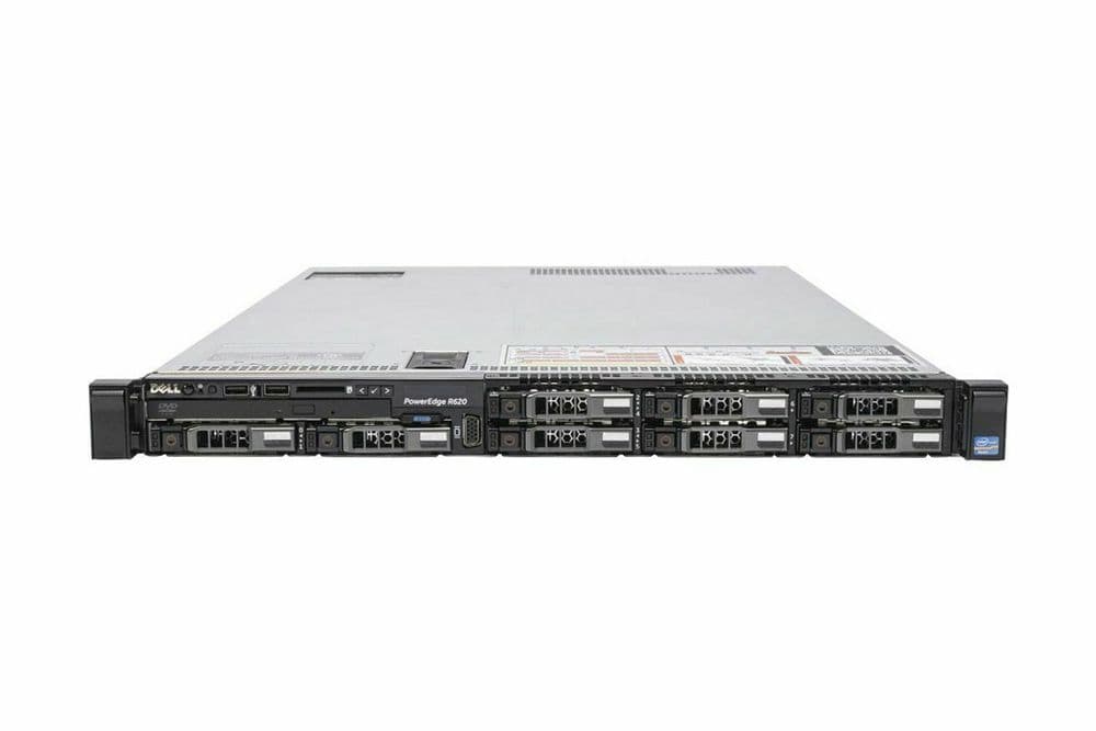 Dell PowerEdge R620 2x 6C E5-2620 2 0Ghz 32GB Ram 8x 1TB 7 2K HDD 1U Server