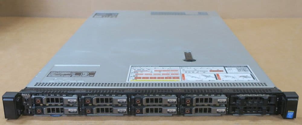 Dell PowerEdge R630 8-Core E5-2630v3 64GB RAM 8x 1TB 2 5" HDD 10-Bay 1U ...