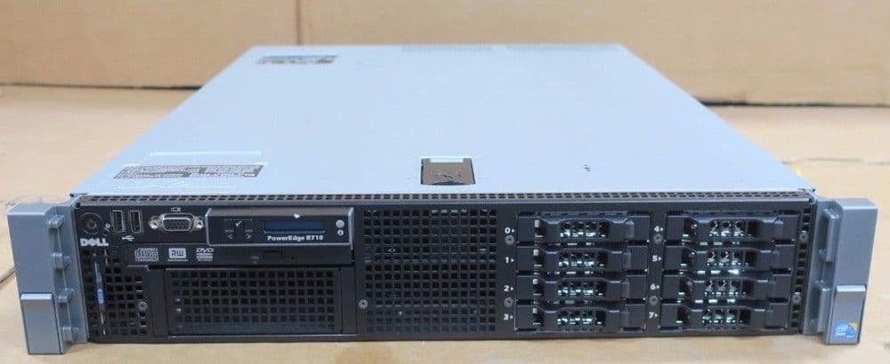 Dell PowerEdge R710 2x Xeon Quad Core E5530 2 4GHz 32GB Ram 2x 870W 2U ...