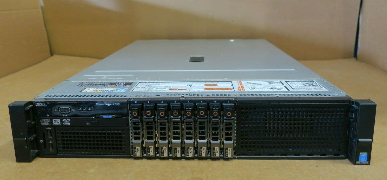 Dell PowerEdge R730 2x 8-Core E5-2630v3 2 4GHz 128GB 8x 1TB HDD 2U Rack ...