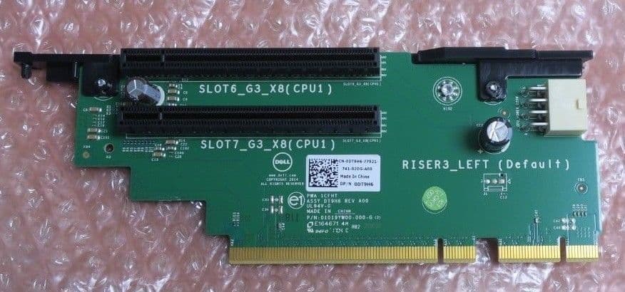 Dell PowerEdge R730 PCI Riser 3 Card Two x8 Slot Left DT9H6 0DT9H6