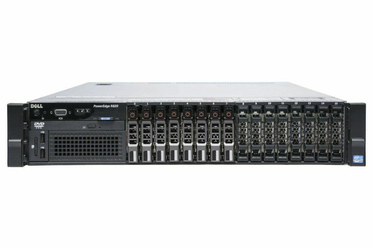 Dell PowerEdge R820 4x 8-Core E5-4610v2 128GB RAM 8x 900GB HDD 2U Rack ...