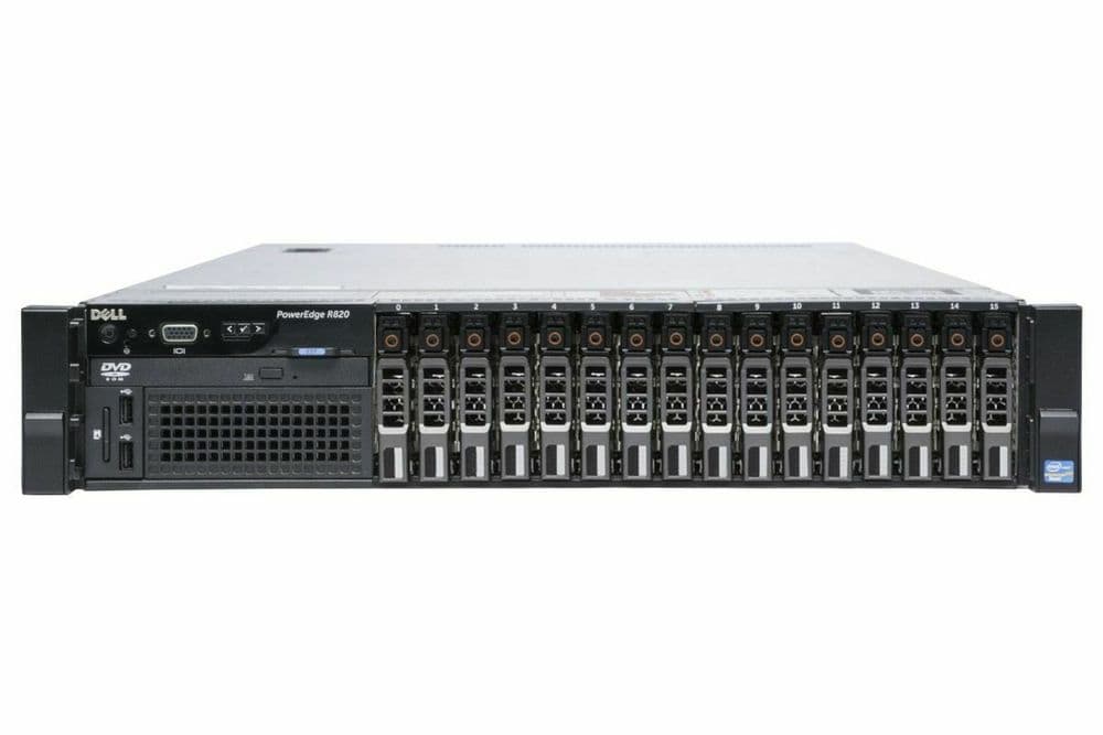 Dell PowerEdge R820 4x Eight-Core E5-4620 128GB RAM 16x 1TB HDD 2U Rack ...