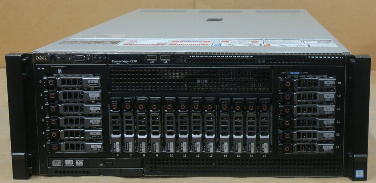 Dell PowerEdge R930 4x 18C E7-8890v3 2 5GHz 1024GB Ram 24x 900GB HDD ...