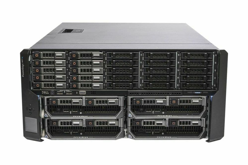 Dell PowerEdge VRTX Rack Chassis 10x 1TB 4x M620P 2x E5-2630L 16GB Ram ...