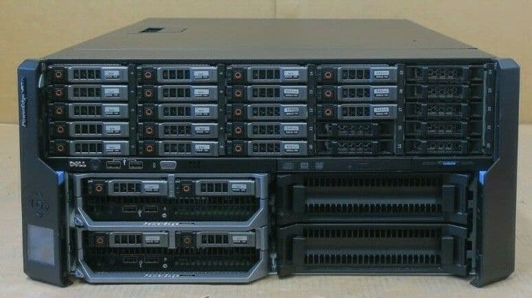 Dell PowerEdge VRTX Rack Chassis 11 7TB Storage 2x M520 E5-2420 64GB Blades