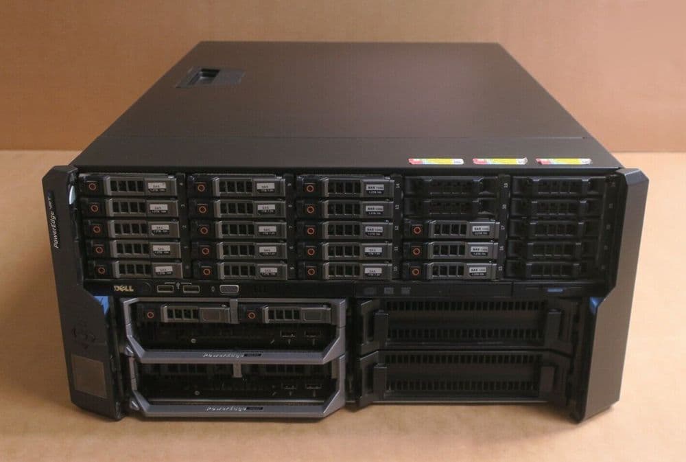 Dell PowerEdge VRTX Rack Chassis 25-Bay 20 4TB HDD 2x M630 Blade 160GB ...