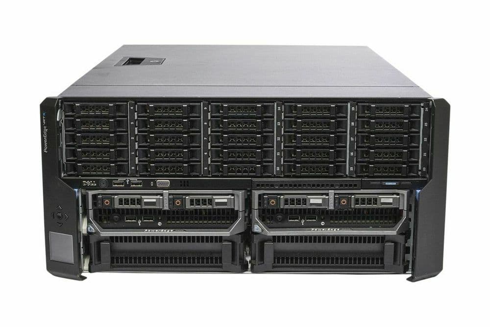 Dell PowerEdge VRTX Rack Chassis 25x HDD Bay 2x M620P 2x E5-2650 32GB ...