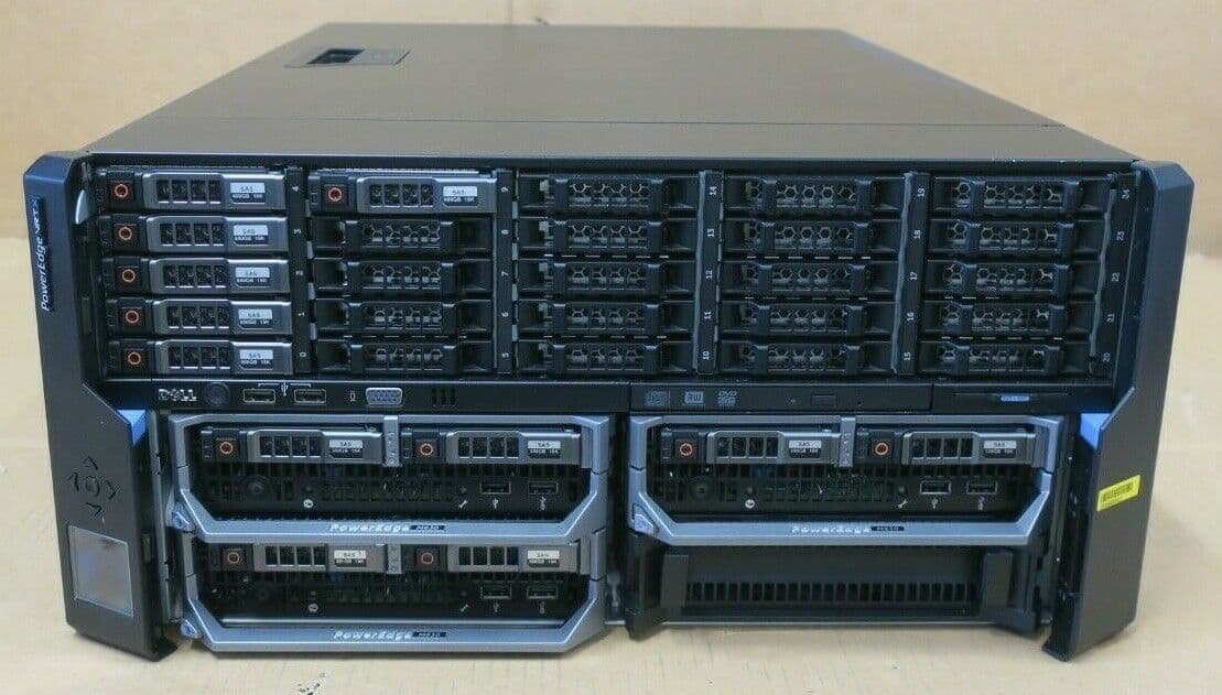Dell PowerEdge VRTX Rack Chassis 3 6TB Storage 3x M630 E5-2637v3 / E5 ...