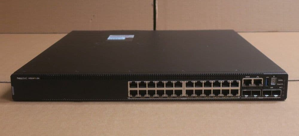 Dell PowerSwitch N3224PX-ON 24x 1/2 5/5/10G PoE 4x SFP28 2x QSFP28 ONIE ...