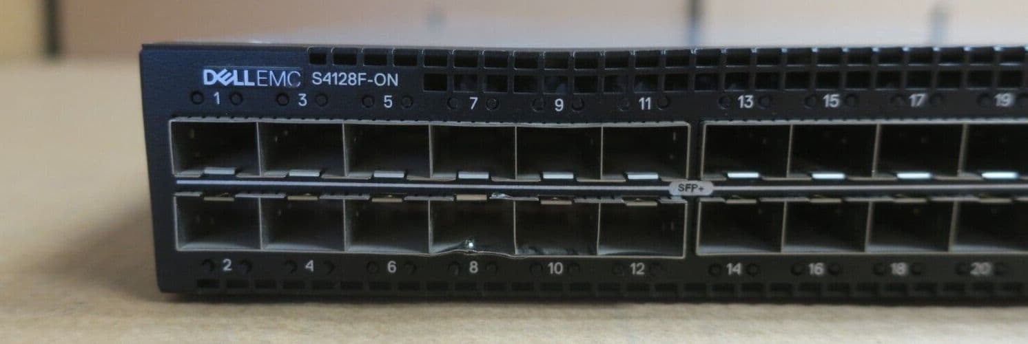 Dell PowerSwitch S4128F-ON 28x 10GbE SFP 2x 100GbE QSFP28 Ports NY9FP