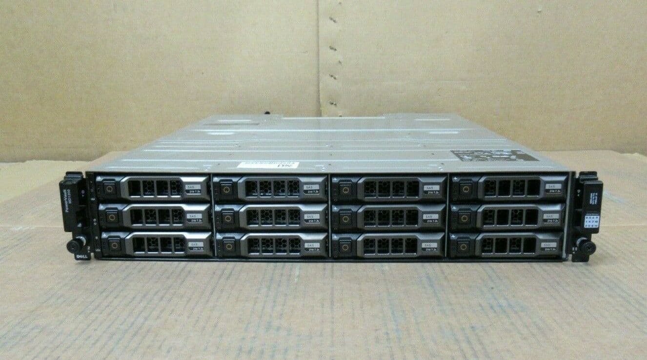 Dell PowerVault MD1200 12 Bay SAS 11 x 2TB 7 2K 2 x Controller 2 x PSU ...