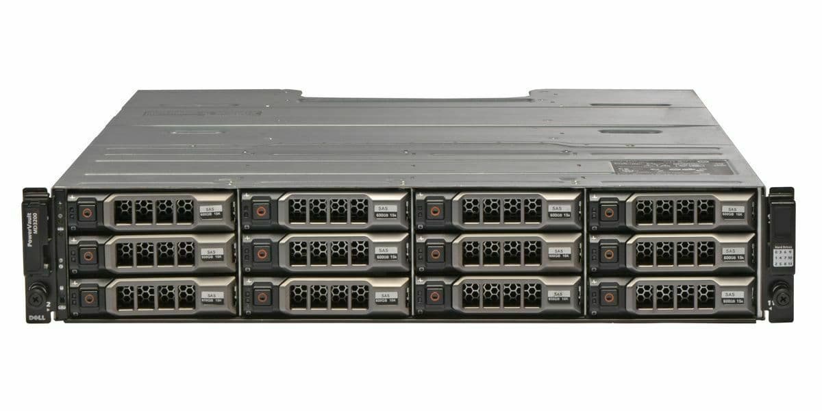 Dell PowerVault MD3200 12x 10TB 3 5" HDD 2x 6Gbps SAS Controllers 2x ...