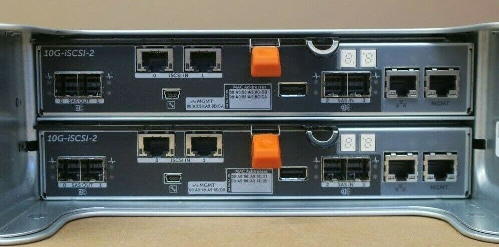 Dell PowerVault MD3820i Storage Array 26 88TB Storage 2x 10G-iSCSI-2 ...