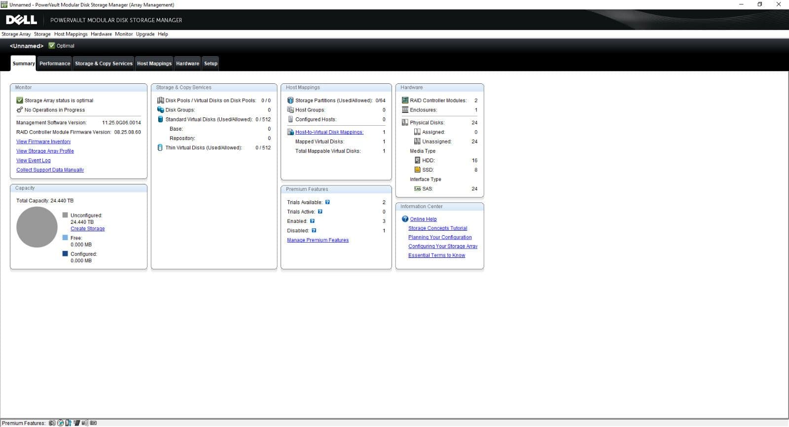 Dell PowerVault MD3820i Storage Array 26 88TB Storage 2x 10G-iSCSI-2 ...
