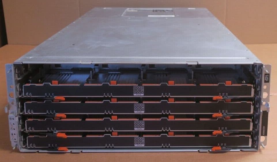 Dell PowerVault MD3860f 48-Bay Storage Array 4x Shelf 1x PSU No Controllers