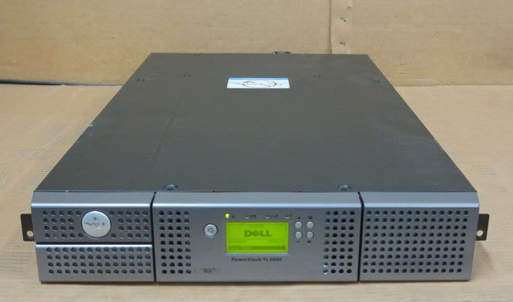 Dell PowerVault TL2000 2U Tape Library 24-Slot With 2x LTO-4 SAS Tape Drive