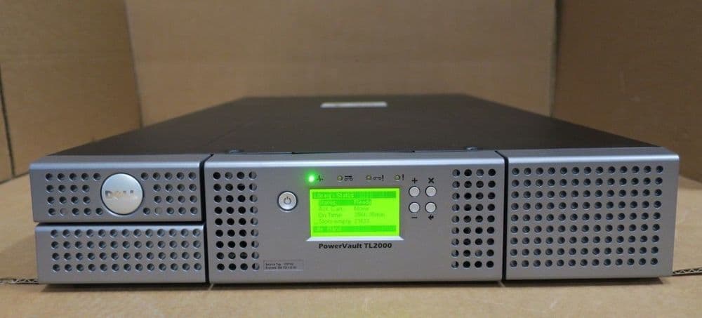 Dell Powervault TL2000 Rackmount Backup Tape Library LTO4 SAS 2x Tape ...