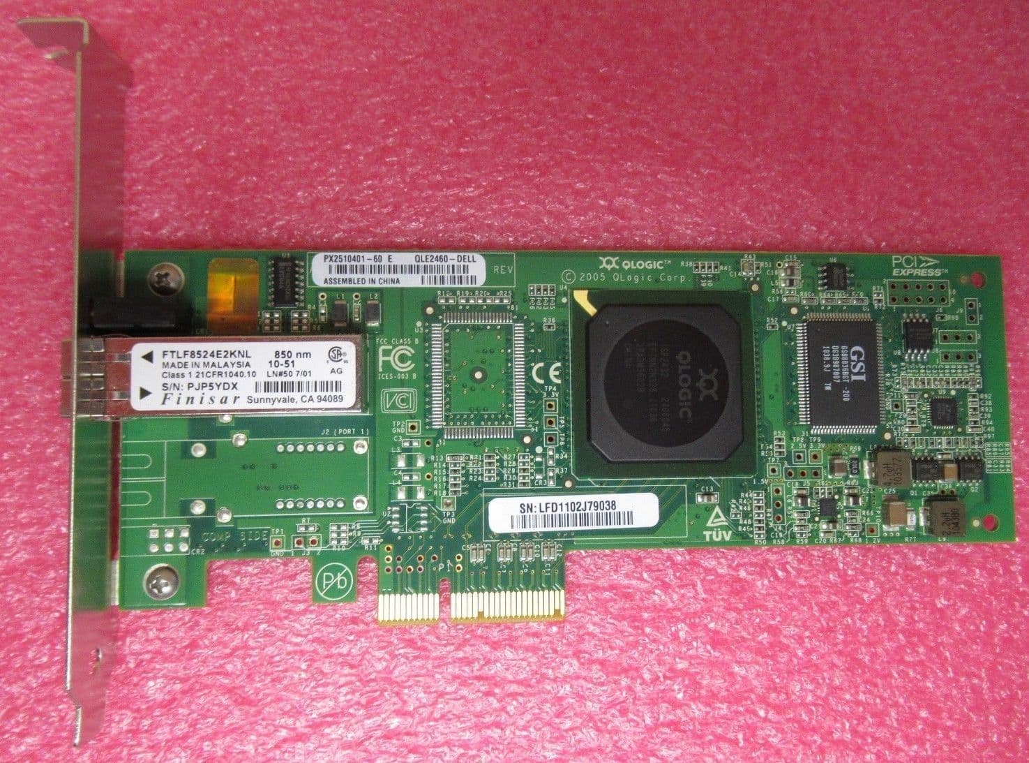 Dell QLogic QLE2460 4Gb/s FC Adapter Card Single Port PCI-e Host Bus PF323