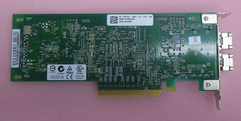 Dell Qlogic QLE2562 5PPRV PCI-E 8GB Dual Port Fibre Host Bus Adapter ...