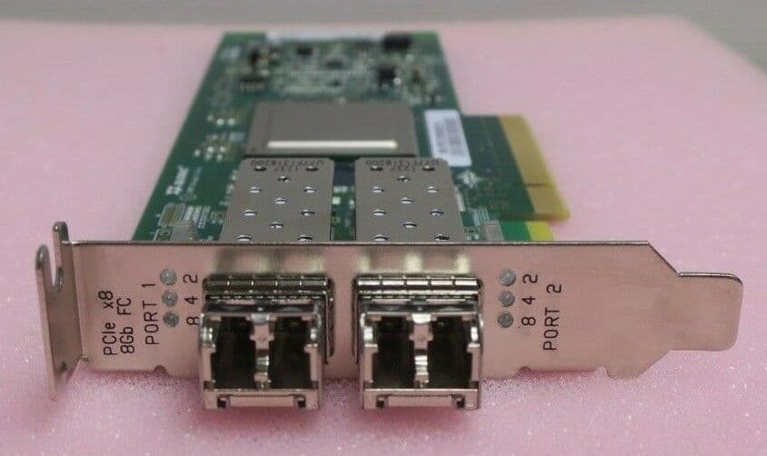 Dell Qlogic QLE2562 5PPRV PCI-E 8GB Dual Port Fibre Host Bus Adapter ...