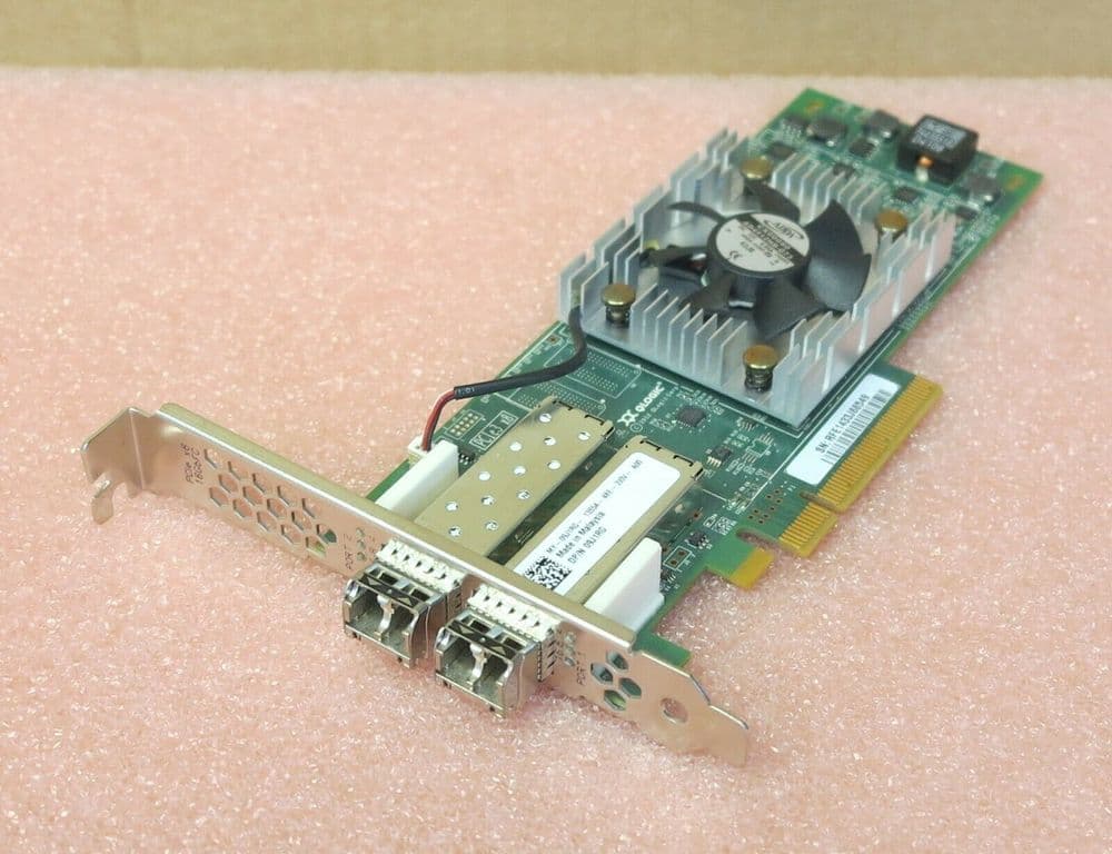Dell QLOGIC QLE2662 16GB Fibre Channel Dual Port PCI-E 3 0 x8 HBA 2x SFP 9J1RG